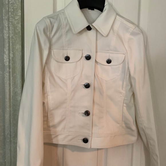 Theory | Jackets & Coats | Theory White Denim Jacket | Poshmark